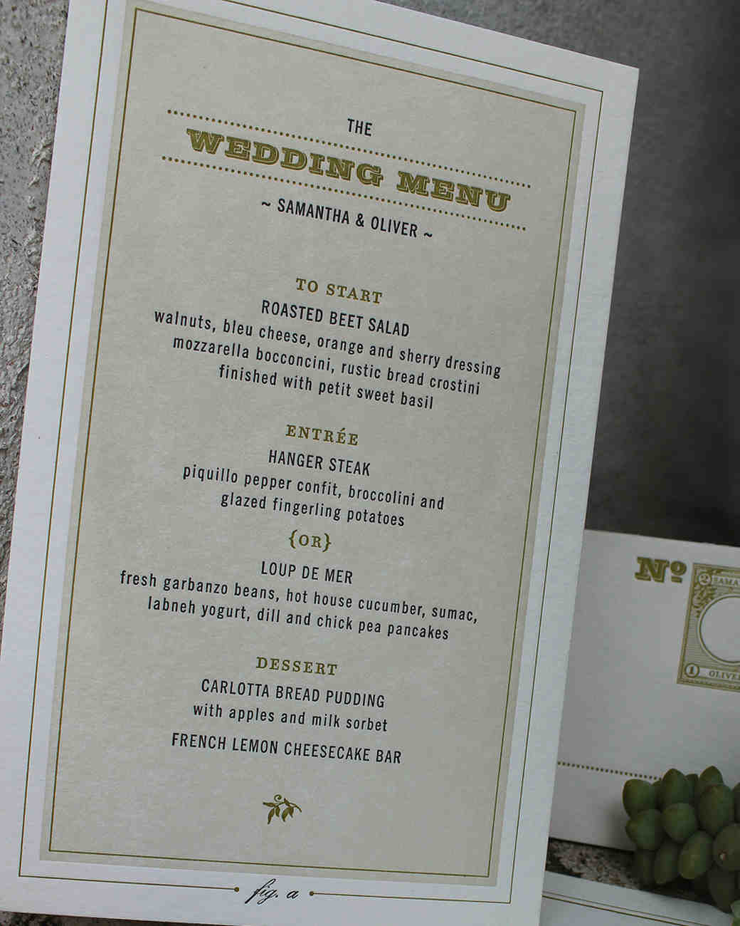 Best Wedding Menu Cards From Real Celebrations | Martha Stewart Weddings