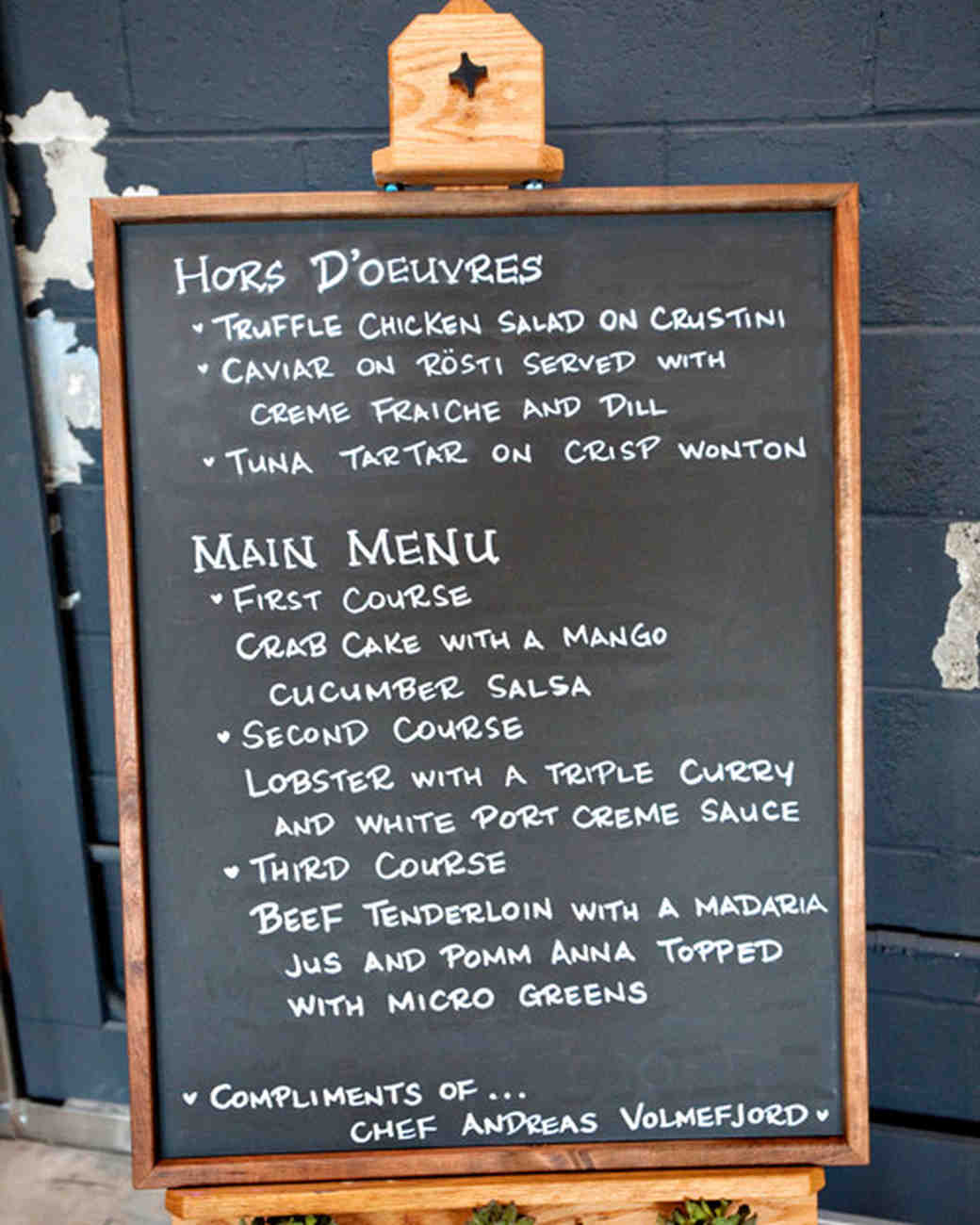 Unique Menu Cards and Displays | Martha Stewart Weddings