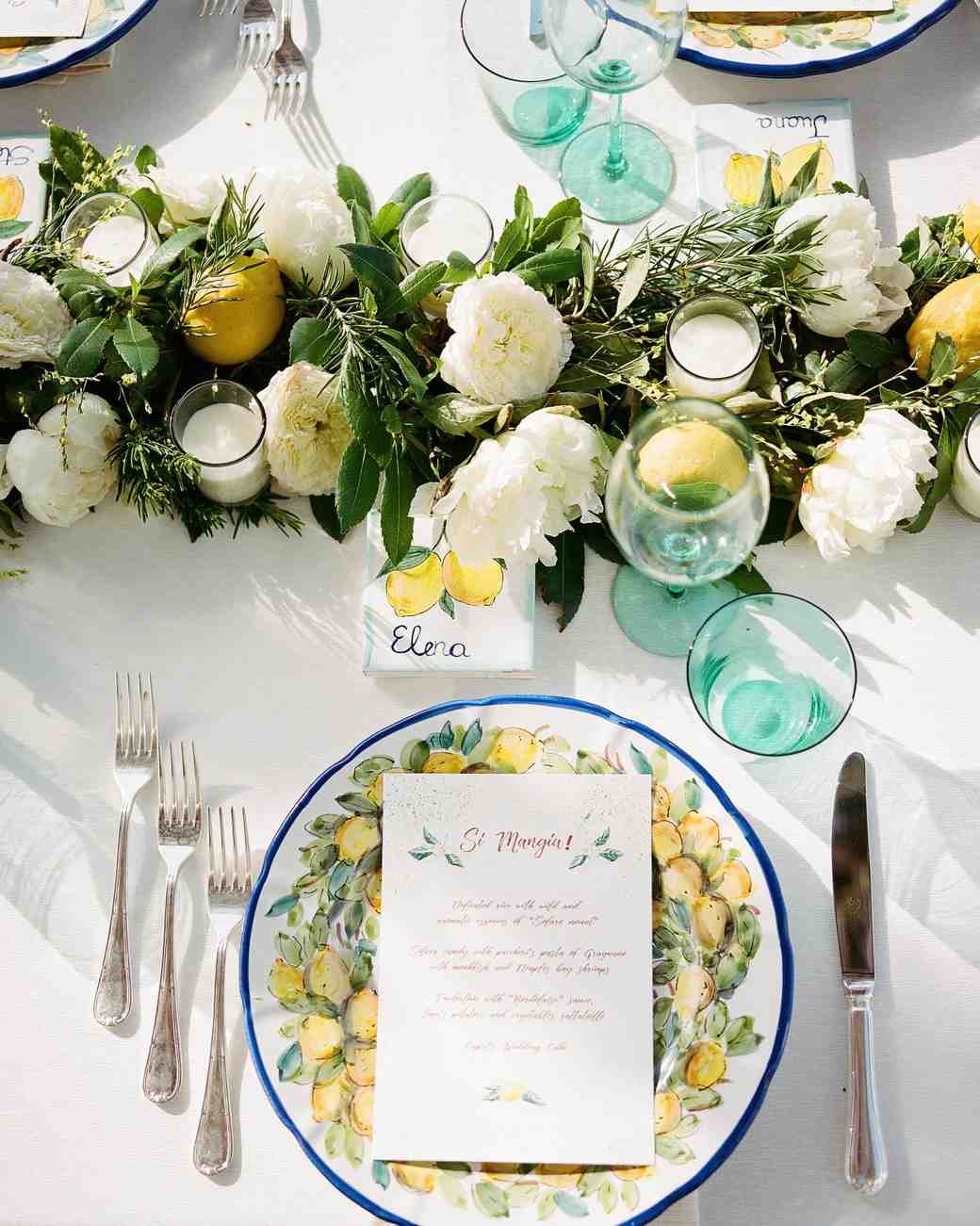 A Lemon-Themed Destination Wedding in Capri, Italy | Martha Stewart ...