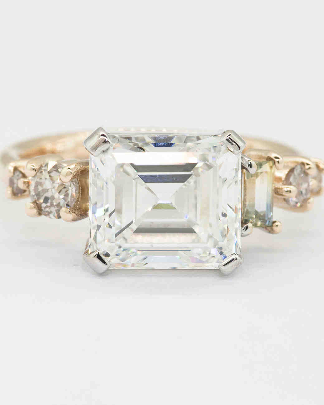 Asscher-Cut Diamond Engagement Rings | Martha Stewart Weddings