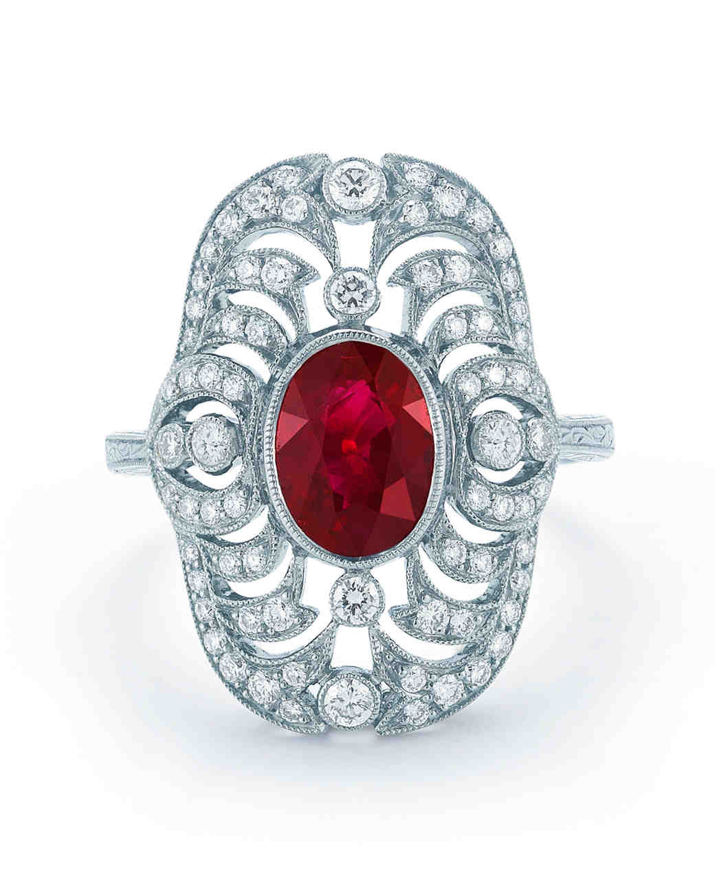 34 Royal Ruby Engagement Rings | Martha Stewart Weddings